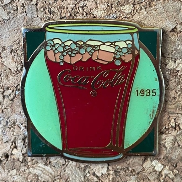 Coca Cola | Jewelry | Vintage Coca Cola 935 Glass Of Coke Enamel Pin ...